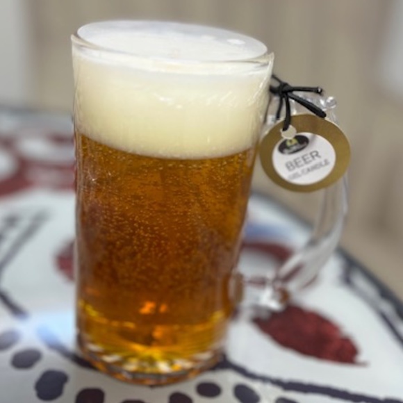 Accents | Beer Gel Candle With Real Glass Handmade | Poshmark